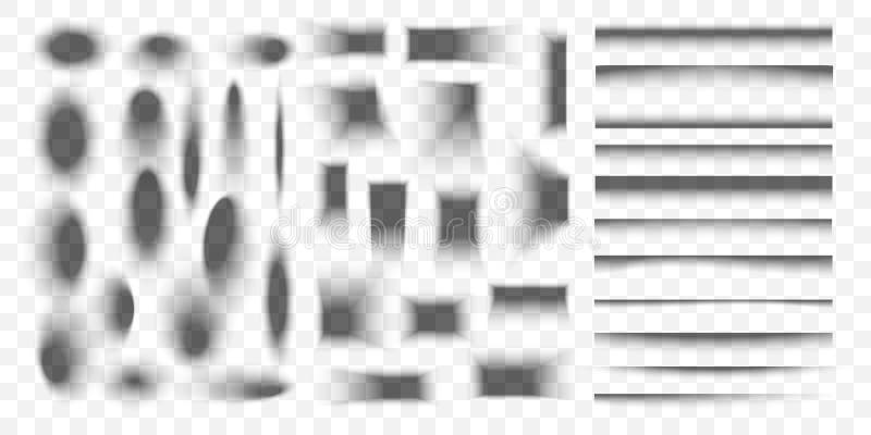 Realistic Shadow Set with Vertical, Square, and Horizontal Shapes for ...