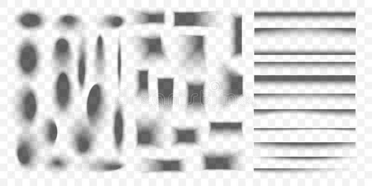 Realistic Shadow Set with Vertical, Square, and Horizontal Shapes for ...
