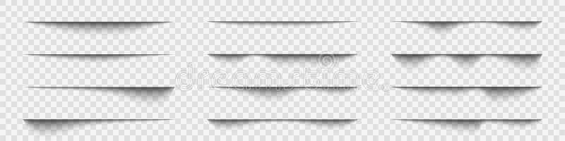 Realistic Shadows. Paper Transparent Shadows. Shadow Overlay Effect ...