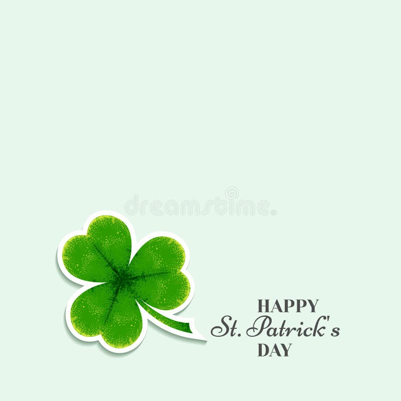 Realistic shamrock clover stock vector. Illustration of celebration ...