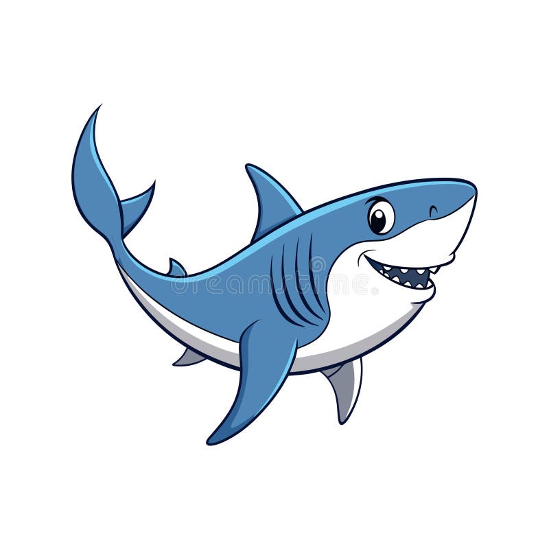 Realistic Shark Illustration Featuring Ocean Details Stock Illustration ...