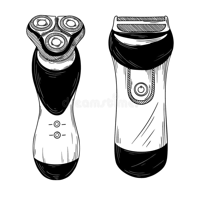 Realistic Shaving Machine Isolated on White Background. Vector Stock ...