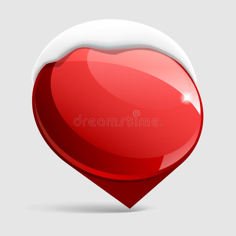 Realistic Shiny Gloss Red Banner, Wit Snow. Stock Vector - Illustration ...