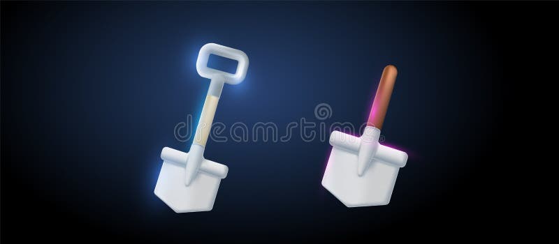Realistic Shovel Element. Vector Illustration of Realistic Spade ...