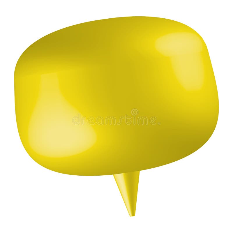 Realistic Silhouette of Rounded Square Speech Stock Illustration ...