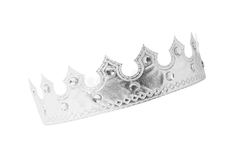 Realistic Silver Crown Isolated on White Background with Clipping Path ...
