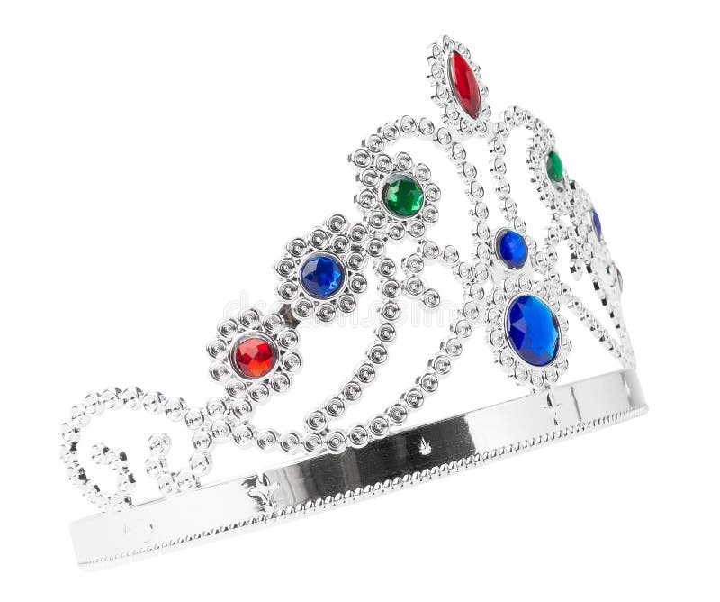 Realistic Silver Crown Isolated on White Background with Clipping Path ...