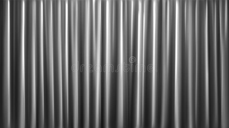 Realistic Silver Curtain Background Stock Image - Image of shine ...