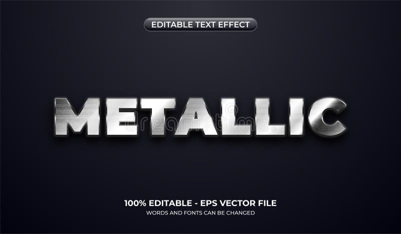 Realistic Glossy 3d Text Effect. Editable Shiny Gradient Text Effect ...