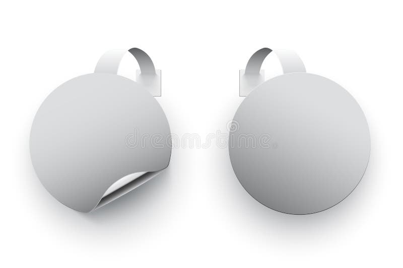 Realistic Silver Sales Tags in Circle Shape Set Stock Vector ...