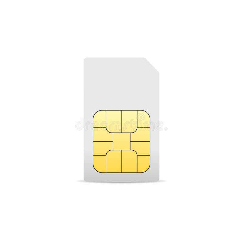 Realistic Sim Card Icon. Vector Illustration Eps 10 Stock Illustration ...