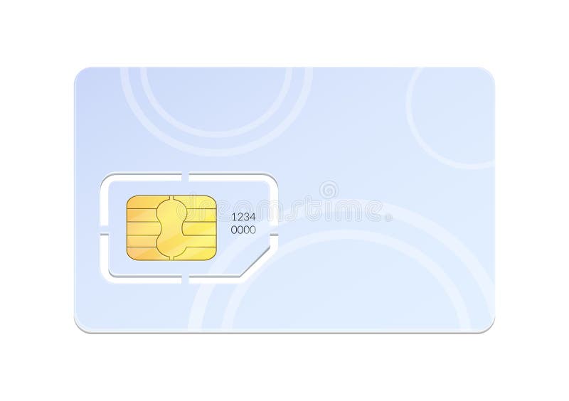 Realistic Sim Card stock vector. Illustration of load - 267101006