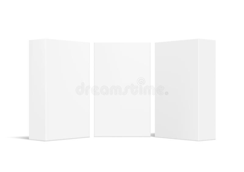 Realistic Simple Blank Packet Carton Product Pack Stock Vector ...