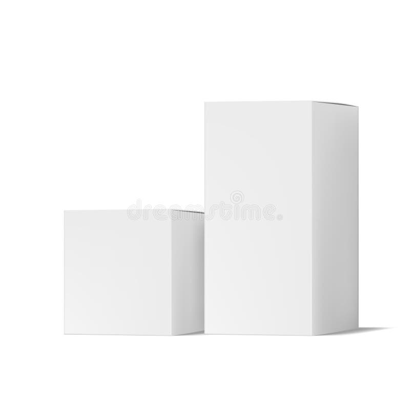 Realistic Simple Paper Box Packaging with Shadow Stock Vector ...