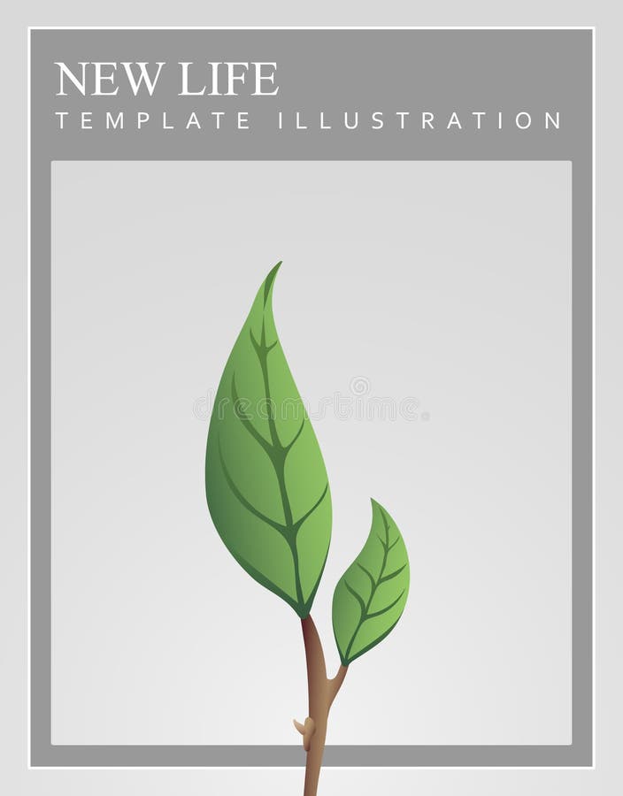 Realistic Simple Plant Sprout Isolated on White Background. Modern ...