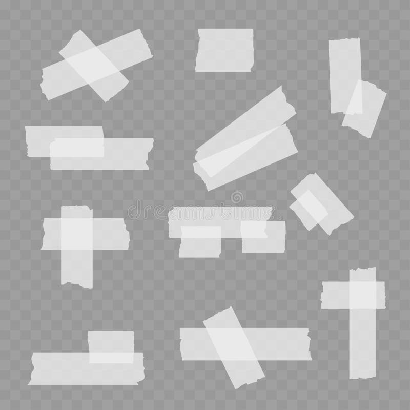 Realistic Single Beige Adhesive Tape Piece on Transparent Background ...