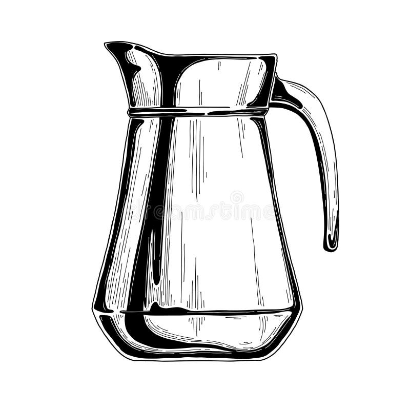 Vector sketch of jug stock vector. Illustration of equipment - 98571578