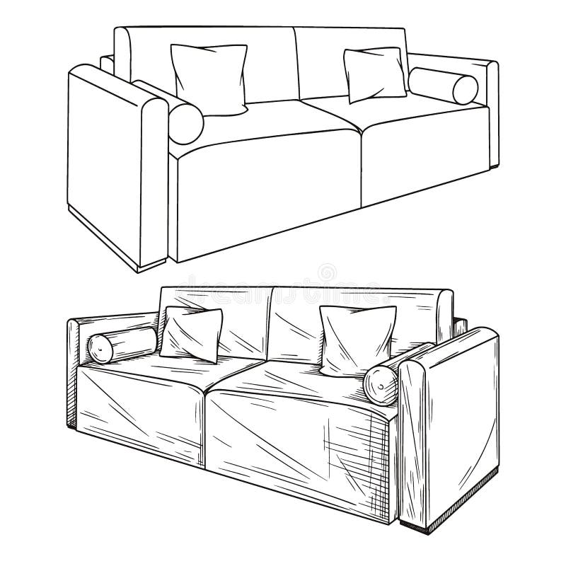 Sofas Perspective Stock Illustrations – 82 Sofas Perspective Stock ...