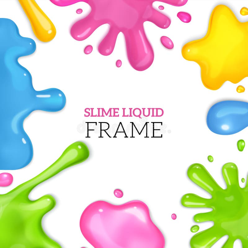 Realistic Slime Frame stock vector. Illustration of decoration - 278062387