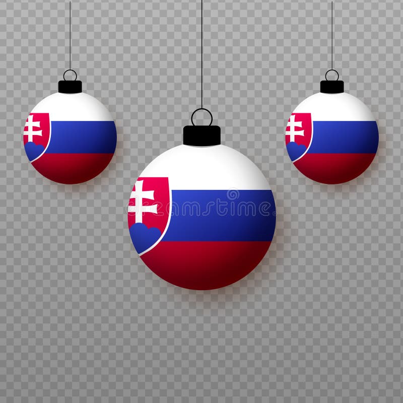 Realistic Slovakia Flag with Flying Light Balloons Stock Vector ...