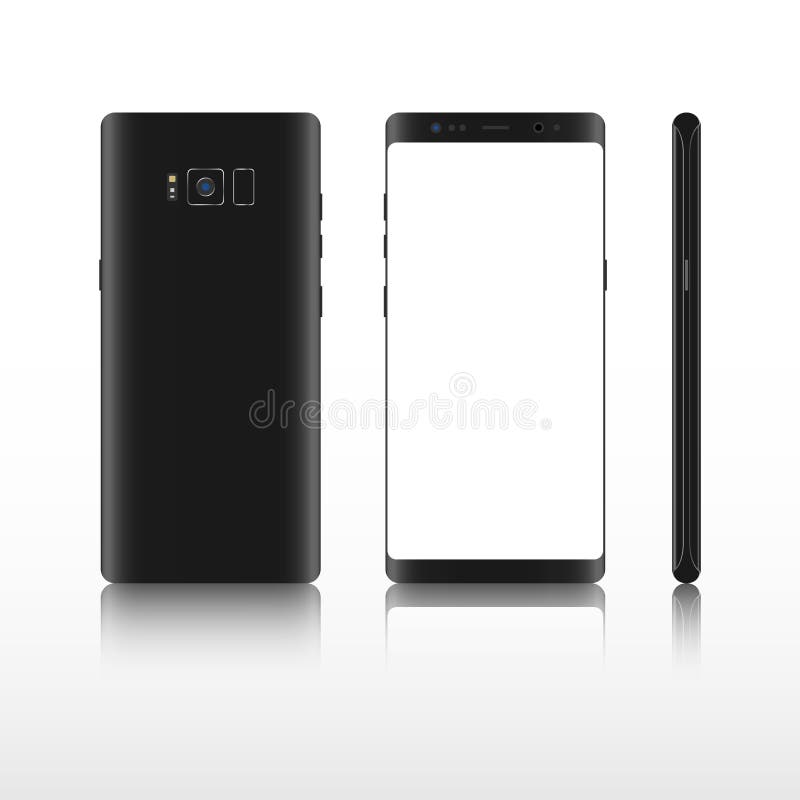Realistic Smartphone. New Modern Phone with Camera Cutout. Phone with ...