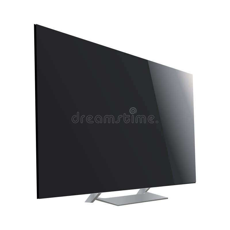 Realistic Smart Tv Screen Mockup Stock Vector - Illustration of ...