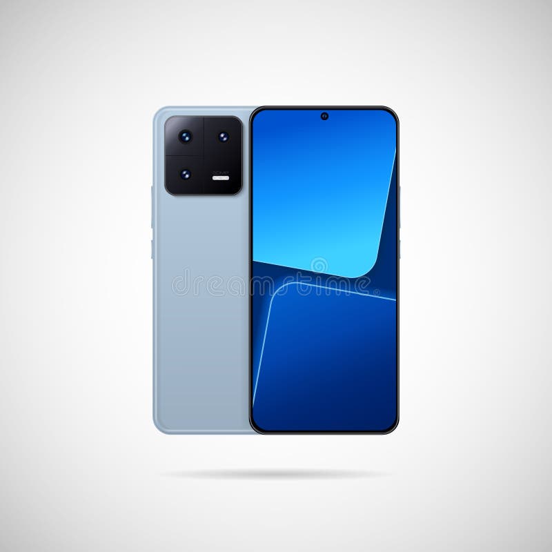 Realistic Smartphone with Back Illustration Stock Vector - Illustration ...