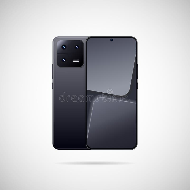 Realistic Smartphone with Back Illustration Stock Vector - Illustration ...