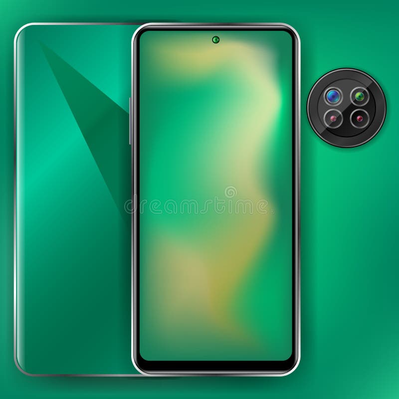 Realistic Smartphone Design. Three Dimensions Technology Design Stock ...