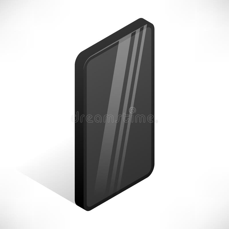 Realistic Smartphone Isometric View Stock Vector - Illustration of ...