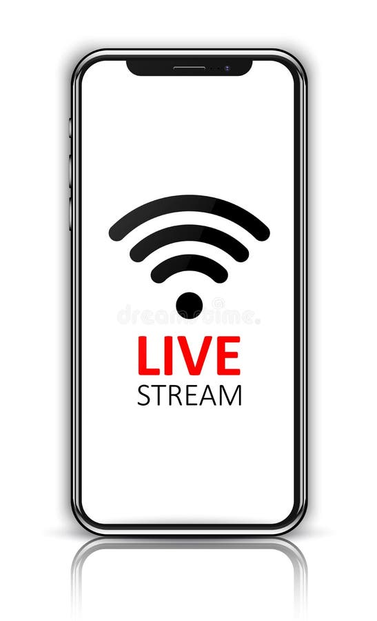 Realistic Smartphone. Live Stream. Smartphone. Stock Vector Stock ...