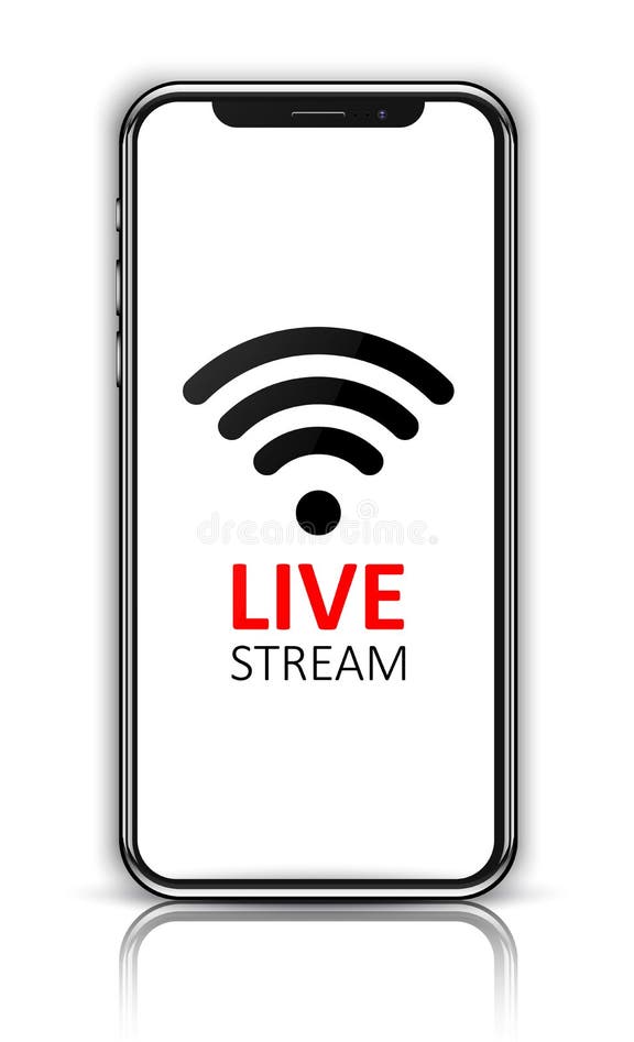 Realistic Smartphone. Live Stream. Smartphone. Stock Vector Stock ...