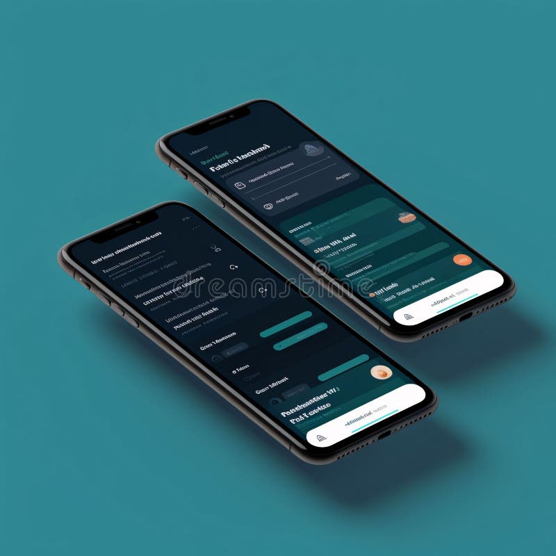 Realistic Smartphone Mockup on Blue Background. Vector EPS10 Stock ...