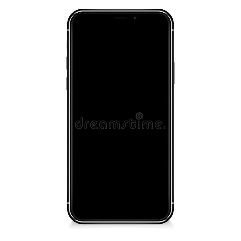 Realistic Smartphone Mockup. Cellphone Frame with Blank Display, Front ...