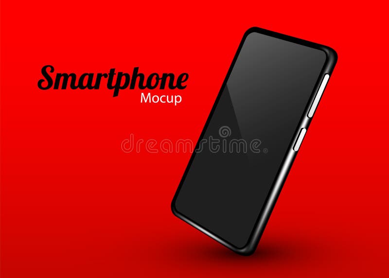 Realistic Smartphone Mockup. Cellphone Frame with Blank Display ...