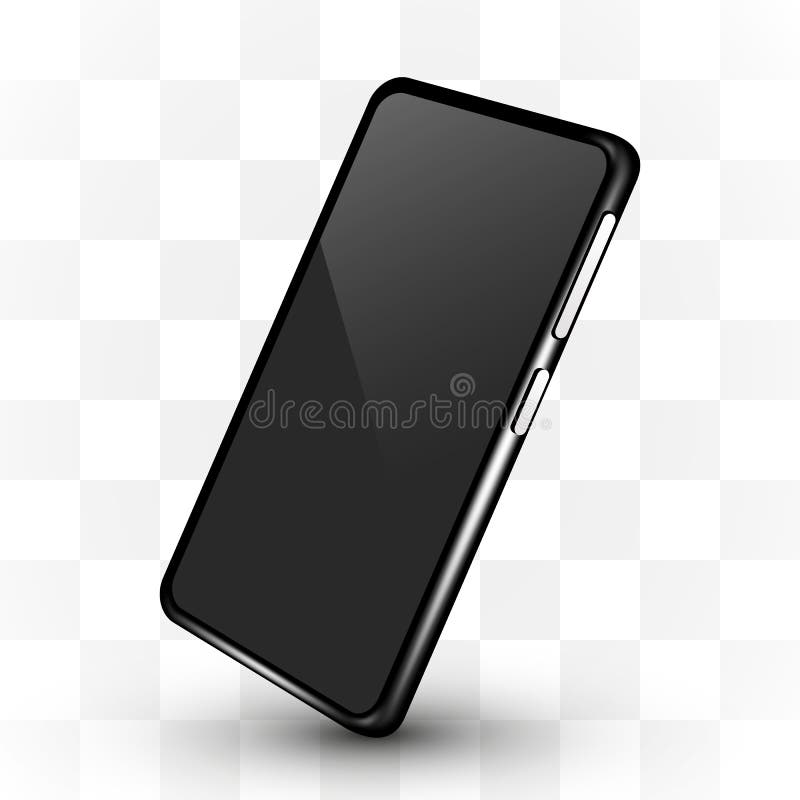 Realistic Smartphone Mockup. Cellphone Frame with Blank Display ...
