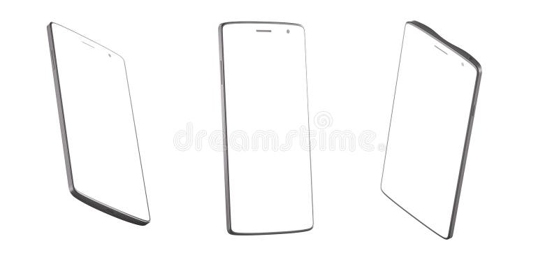 Phone Frame with Blank Display Isolated Templates, Phone Different ...