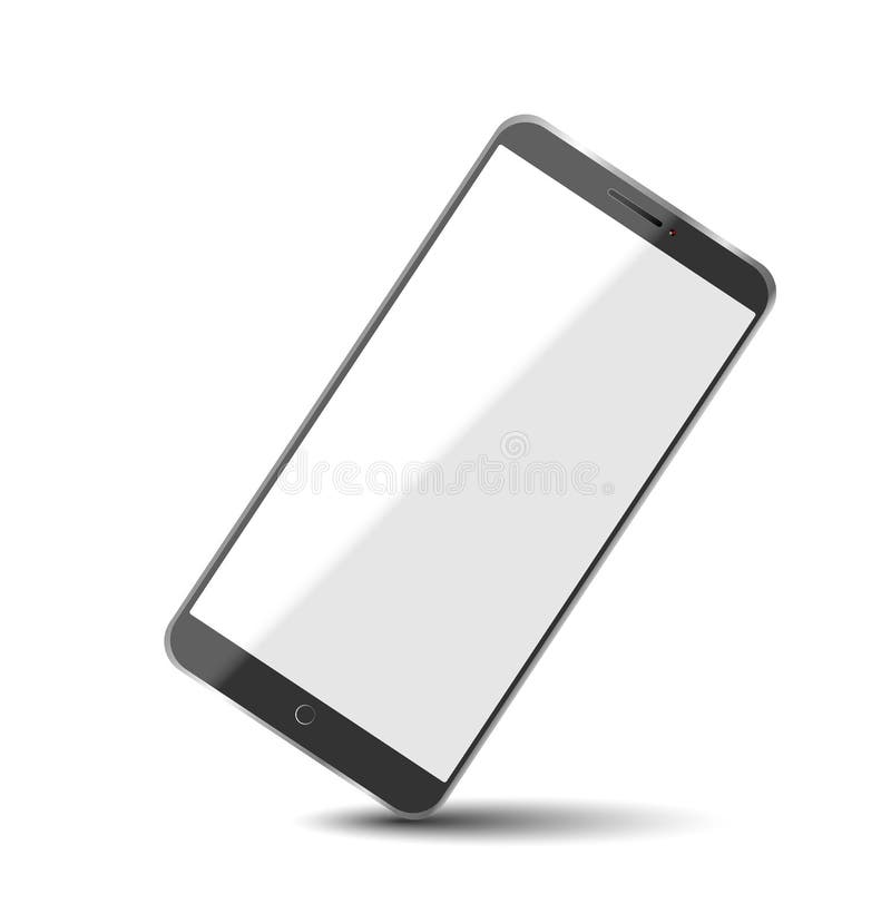 Realistic Smartphone Mockup. Cellphone Frame with Blank Display ...