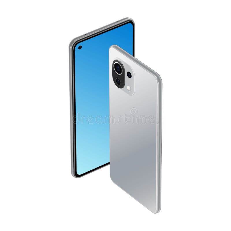 Realistic Smartphone Mockup. 3d Blank Device Template Stock Vector ...