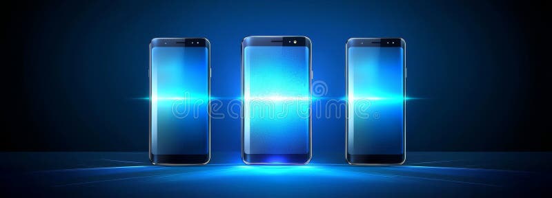 A Realistic Smartphone Mockup Featuring a Black Screen and Abstract ...