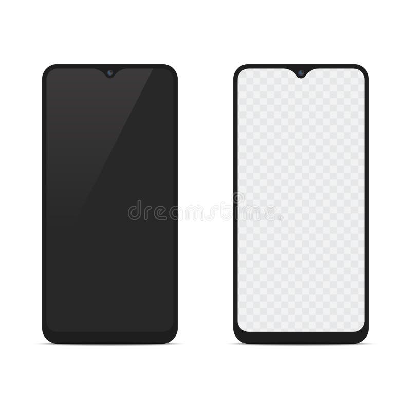 Realistic Smartphone Mockup with Front and Back. Vector Stock Vector ...