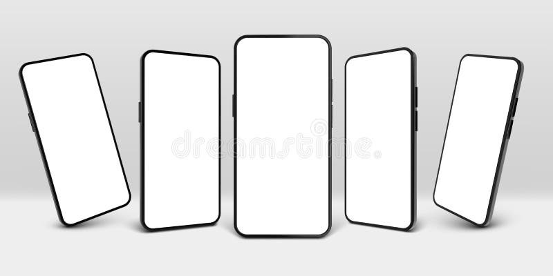 Realistic Smartphone Mockup. Mobile Phone Display, Device Screen Frame ...