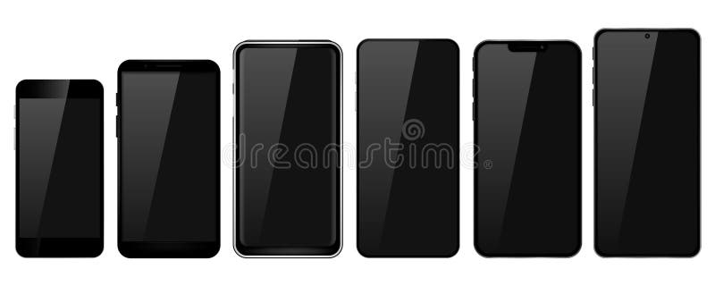 Realistic Smartphone Mockup. Mobile Phone Display, Device Screen Frame ...