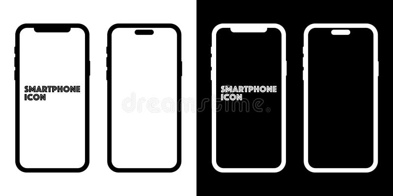 Realistic Smartphone Mockup. Mobile Phone Frame with Blank Display ...