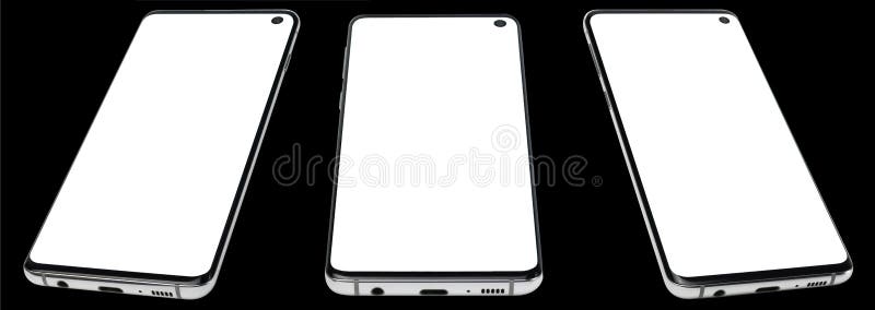 Realistic Smartphone Mockup. Mobile Phone Frame with Blank White ...