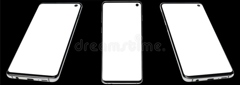 Realistic Smartphone Mockup. Mobile Phone Frame with Blank White ...
