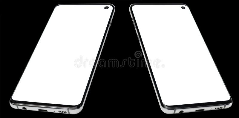 Realistic Smartphone Mockup. Mobile Phone Frame with Blank White ...