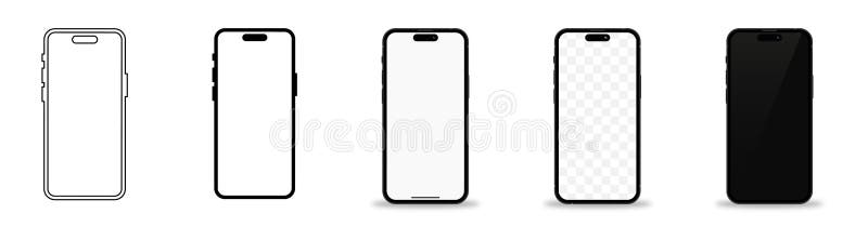 Realistic Smartphone Mockup. Realistic Mobile Phone with Shadow and ...