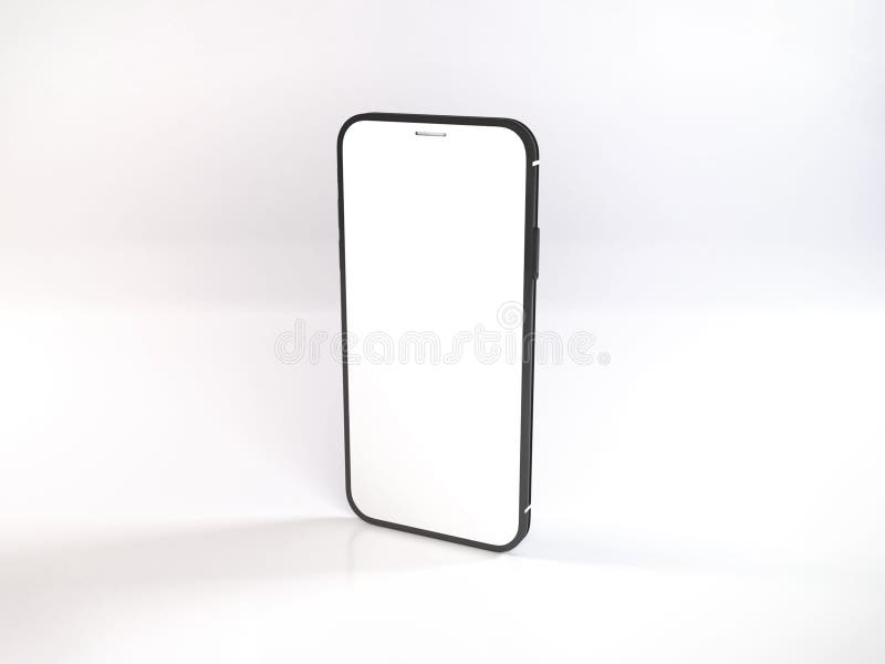 Realistic Smartphone Mockup Template Stock Illustration - Illustration ...