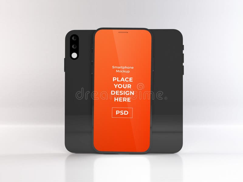 Realistic Smartphone Mockup Template Stock Illustration - Illustration ...